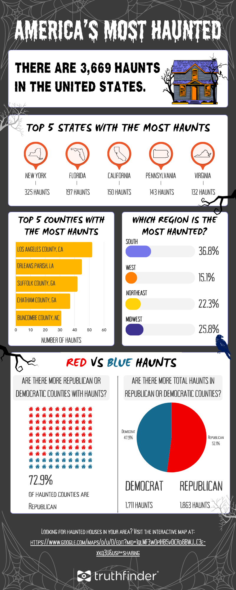 Haunted Houses Near Me Interactive Map (2024 Update)