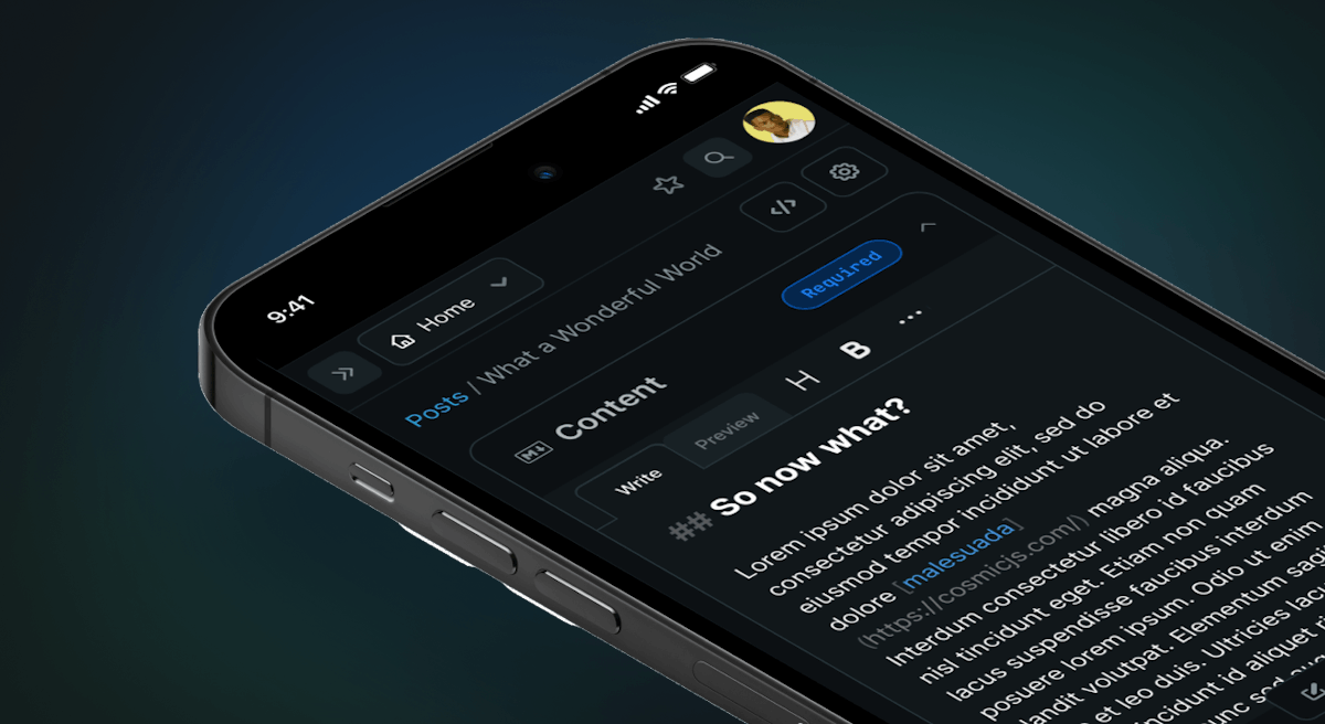 Cosmic Dashboard Mobile | Cosmic