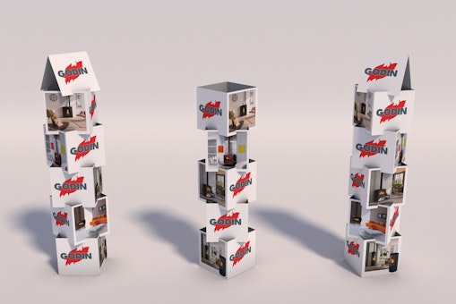 Totem cubes empilables 30x30x30 cm personnalisables